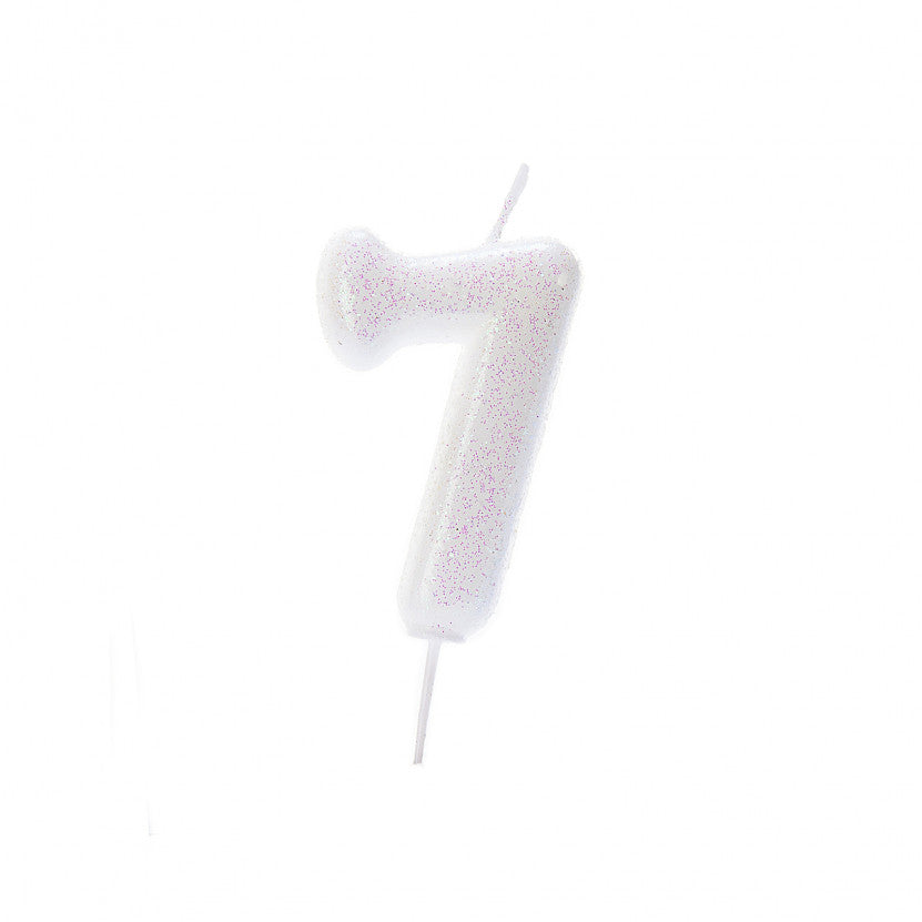 Birthday Candle - Number 7 Glitter Iridescent Pick – Pastry Mart Singapore
