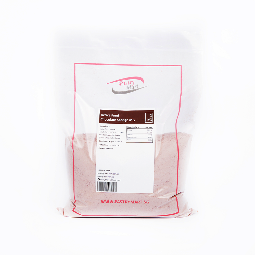 ActiveFood Sponge Mix Chocolate 1kg – Pastry Mart Singapore